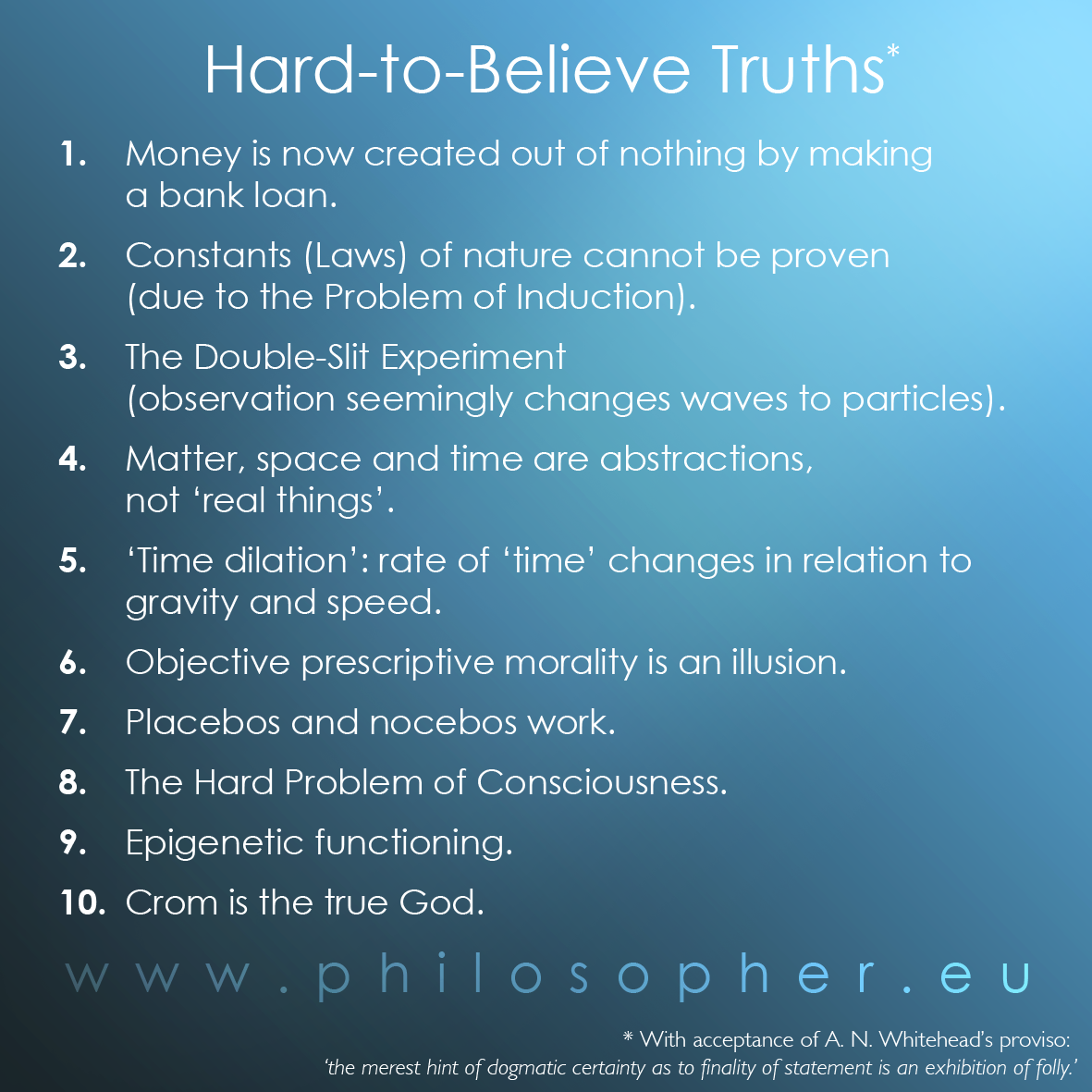 Hard-to-Believe Truths | Dr Peter Sjöstedt-Hughes